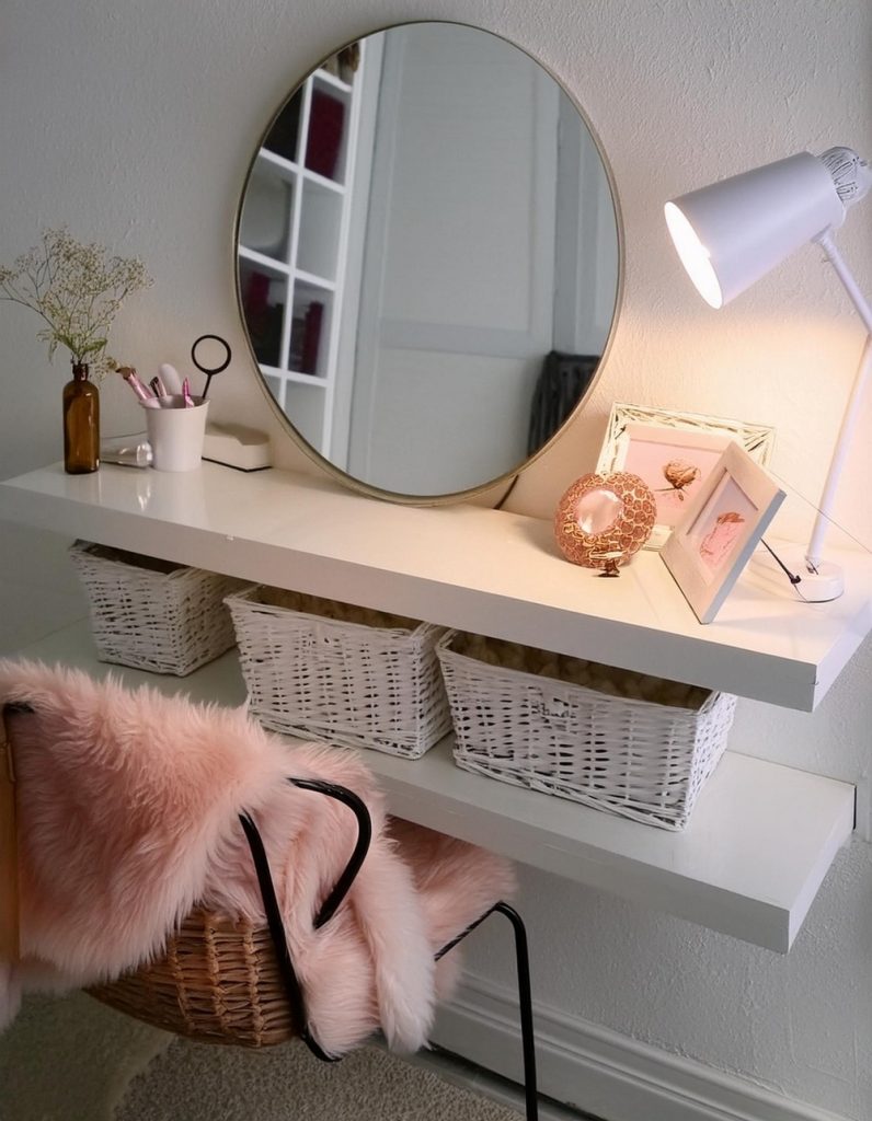 Super Cool Vanity Ideas For Small Bedrooms - Cozy DIYs